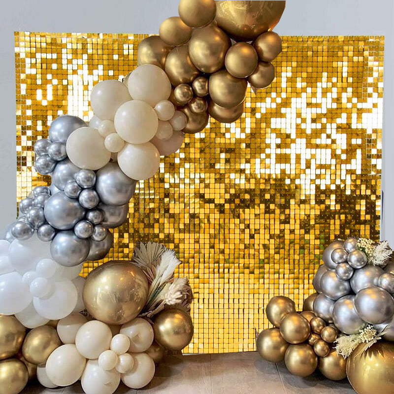 Gold Shimmer Wall Panels x 48 - 30cm x 30cm – Party Plaza - Event Supplies