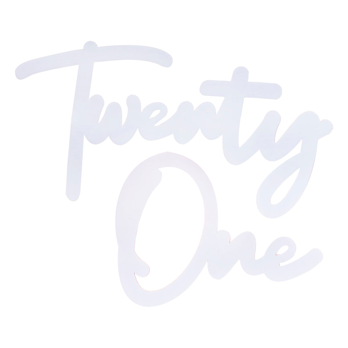 Twenty One - White Milestone Sign – Party Plaza - Event Supplies